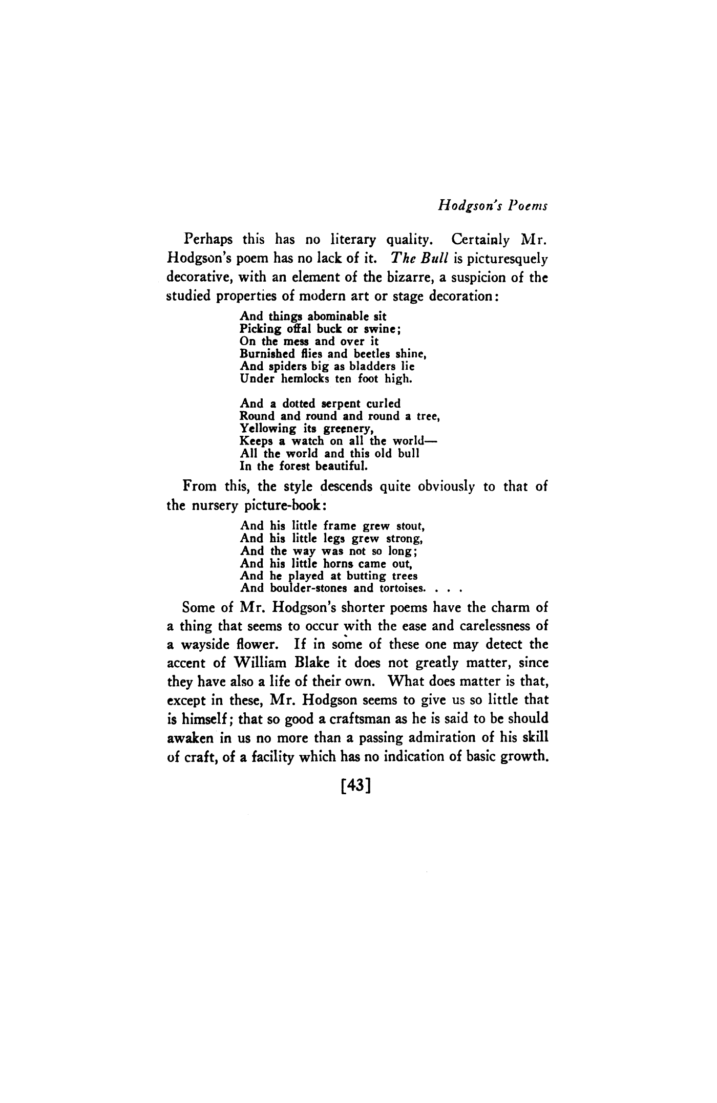 Hodgson's Poems by Alice Corbin Henderson | Poetry Magazine