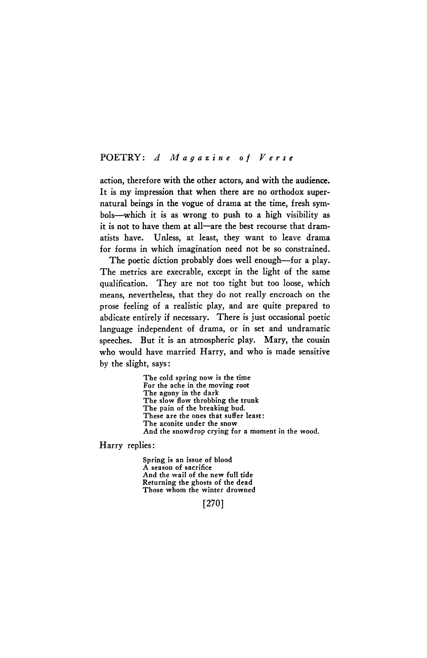 T. S. Eliot as Dramatist by John Crowe Ransom | Poetry Magazine