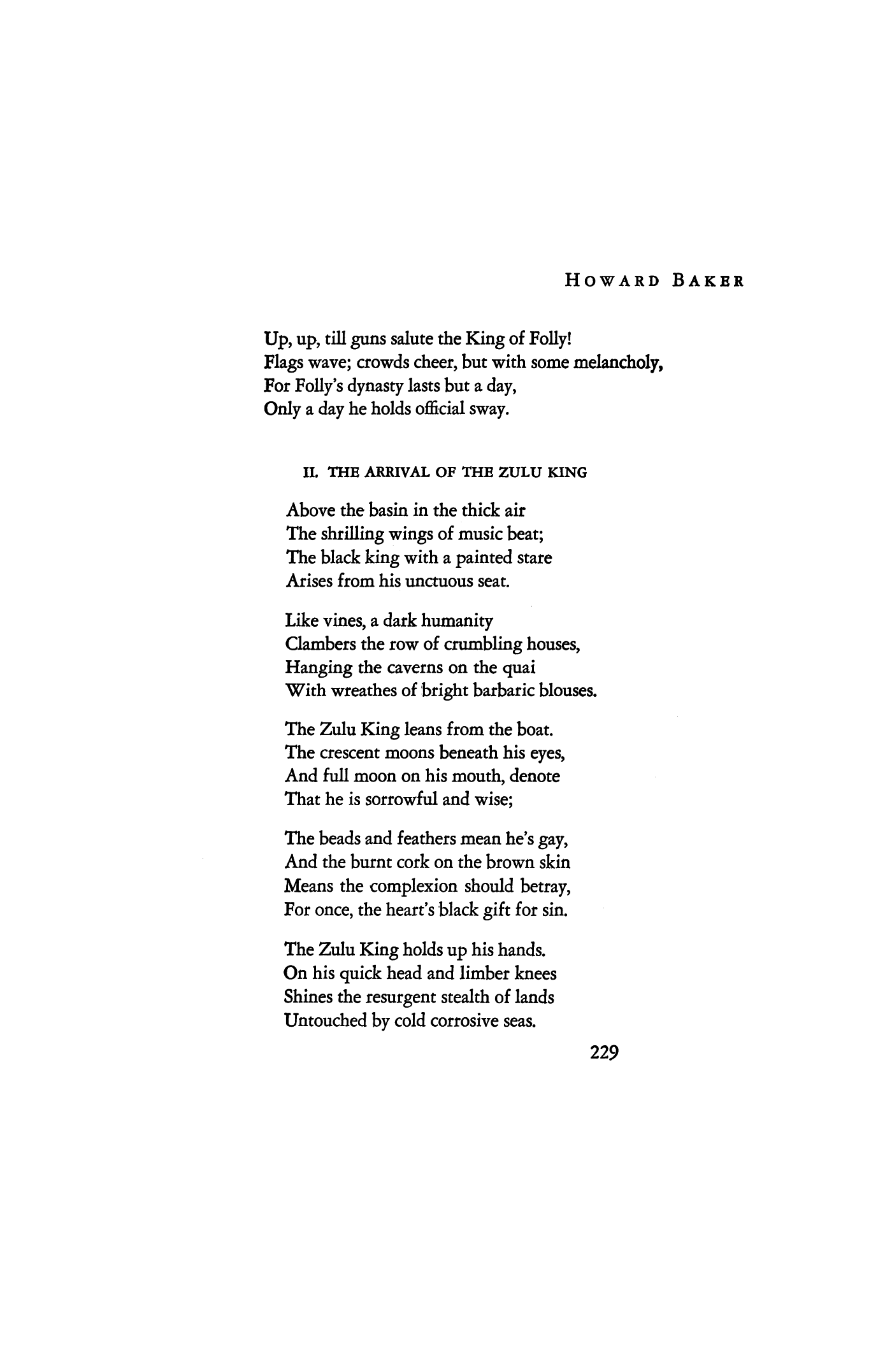 Five Poems by Howard Baker | Poetry Magazine