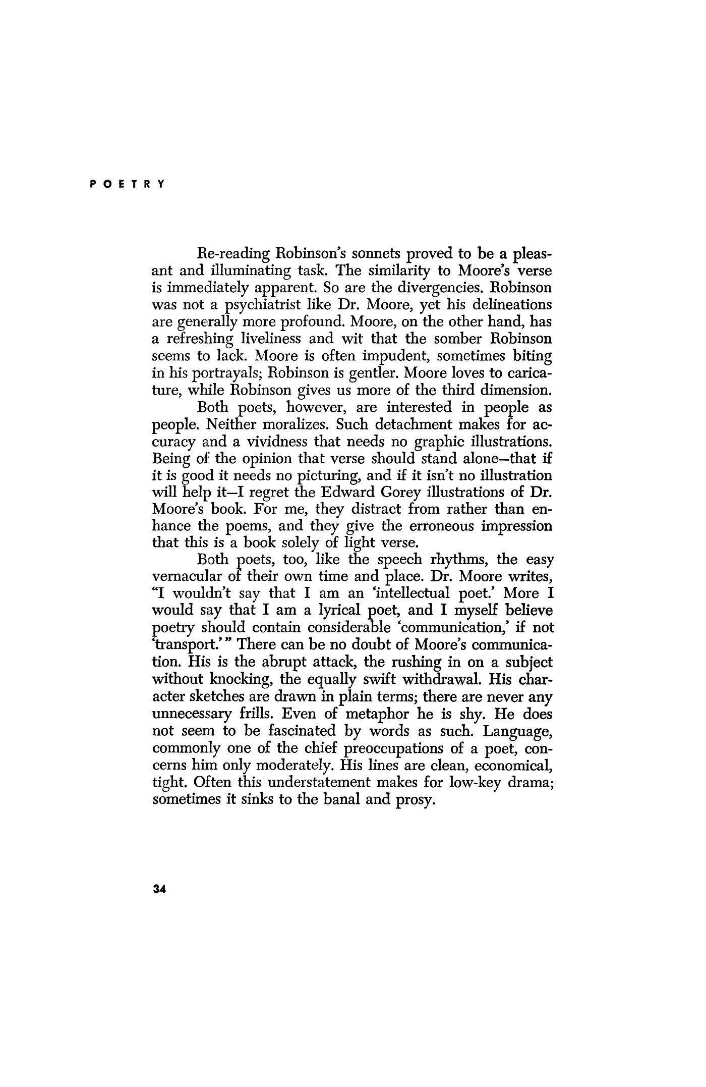 The Prolific Dr. Moore by Jean Burden | Poetry Magazine