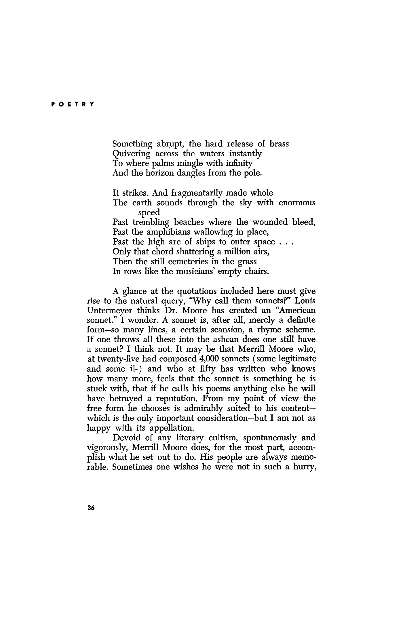 The Prolific Dr. Moore by Jean Burden | Poetry Magazine