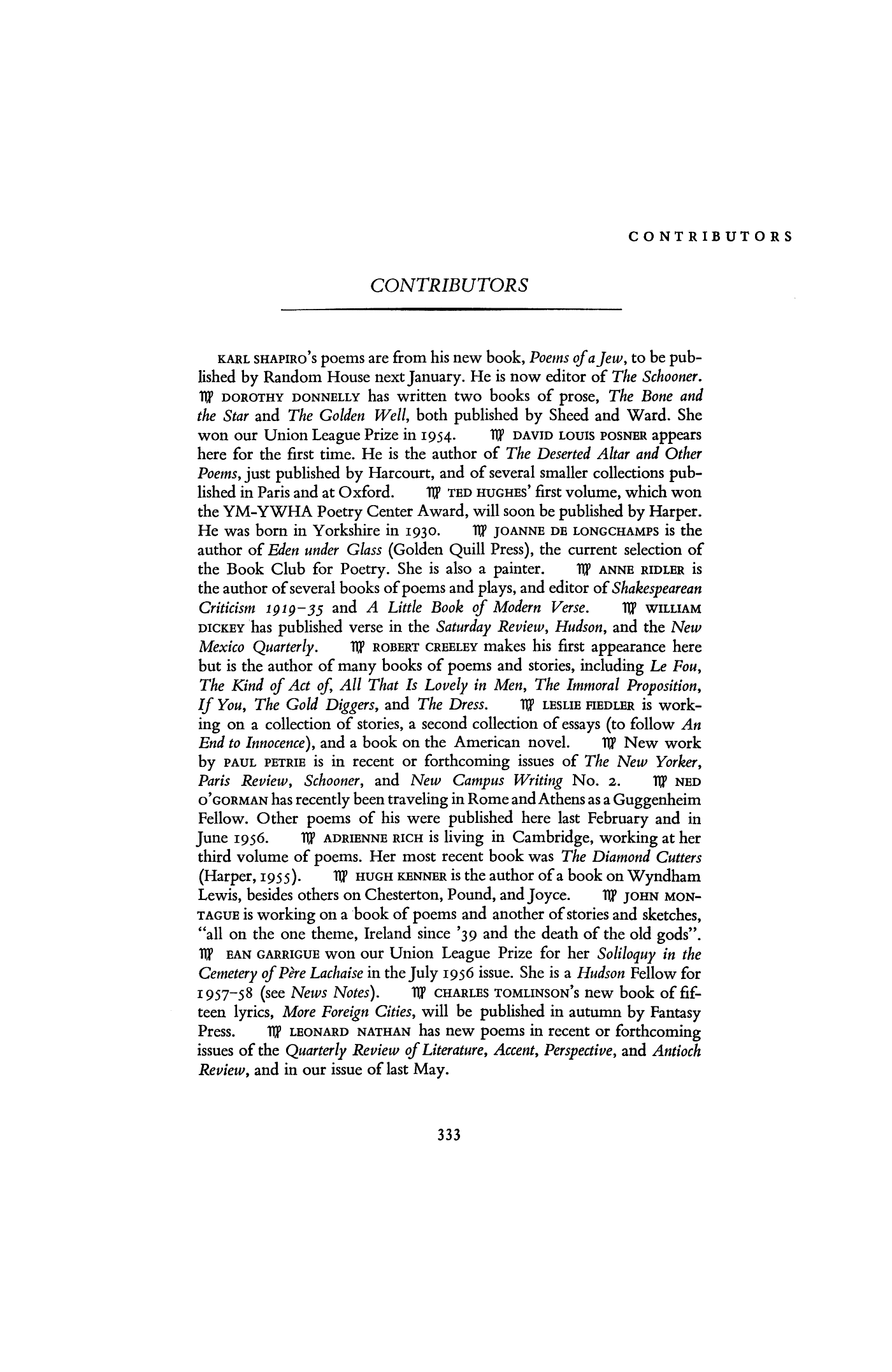 A Point of Sky, by John Glassco by Richard Howard |… | Poetry Magazine