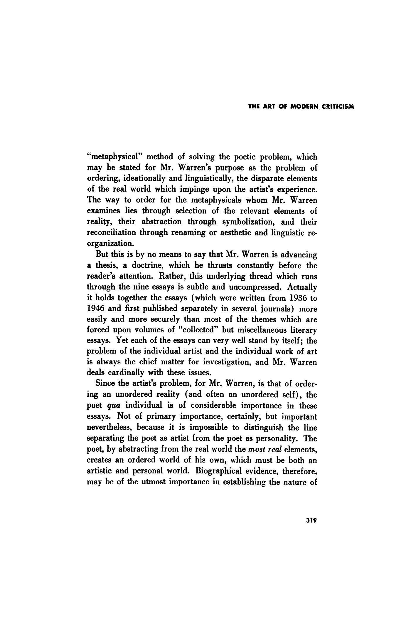 The Art of Modern Criticism by Hayden Carruth | Poetry Magazine