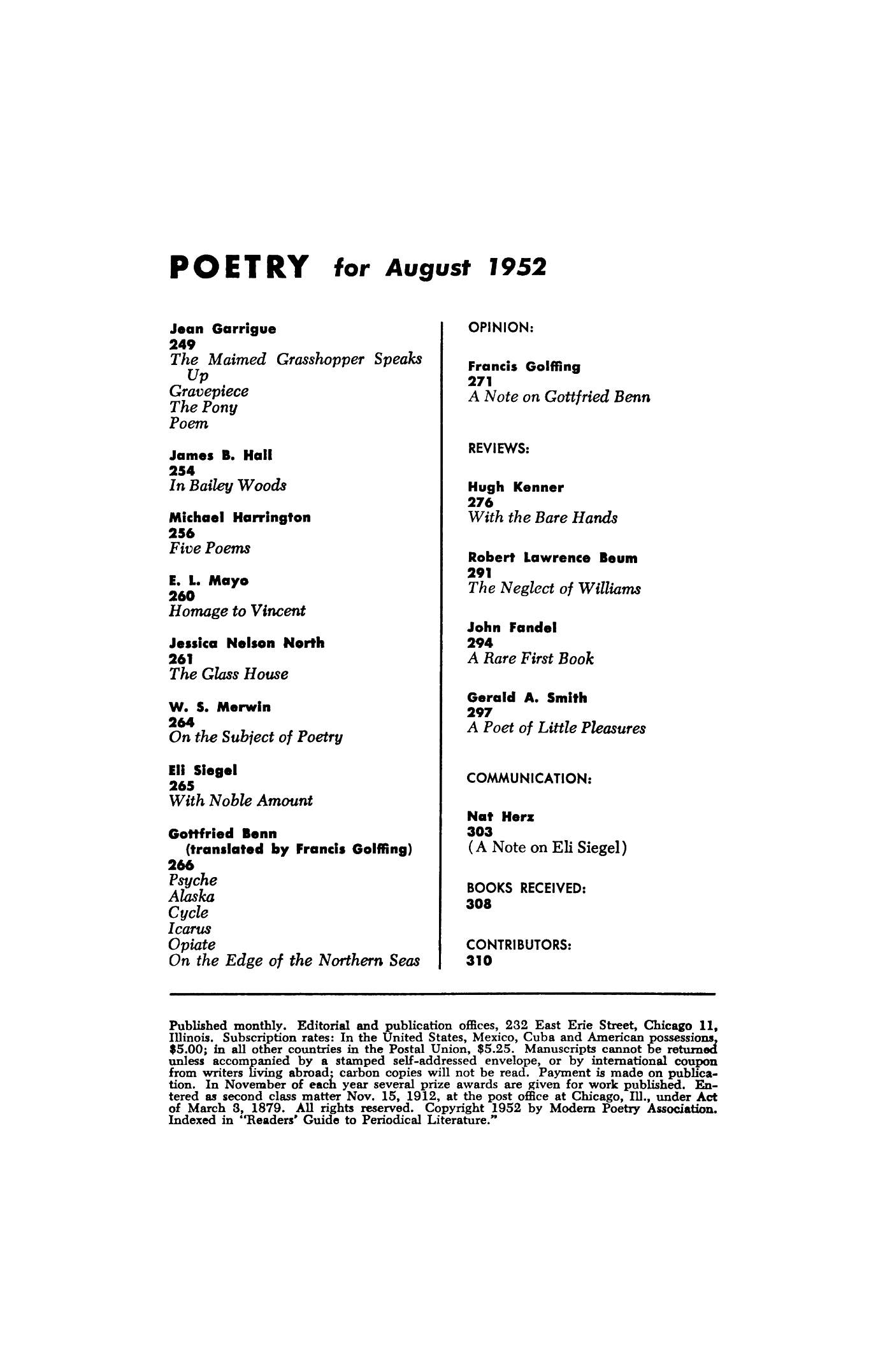 JSTOR Detail | Poetry Magazine