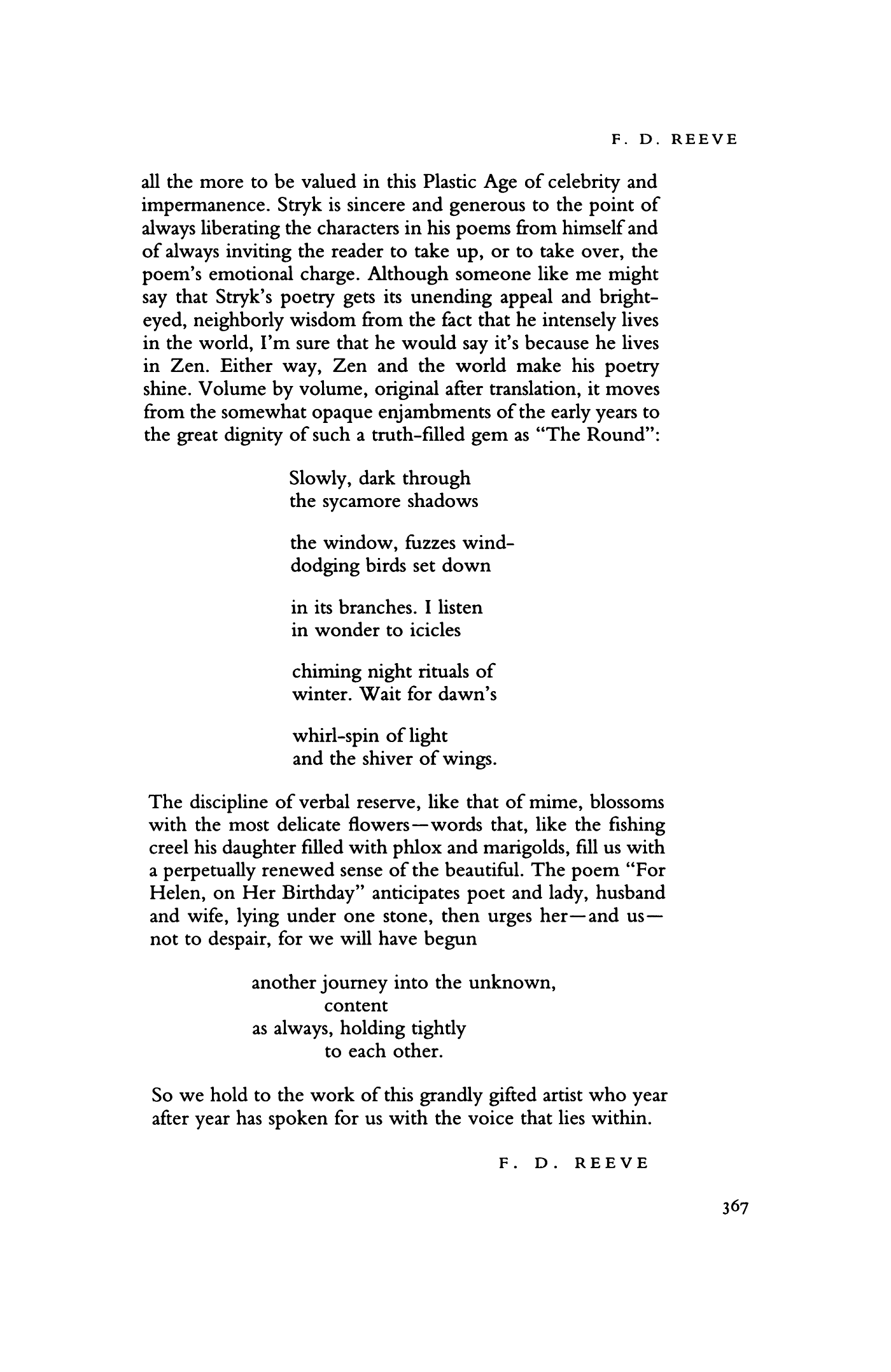 The Size of It by F. D. Reeve | Poetry Magazine